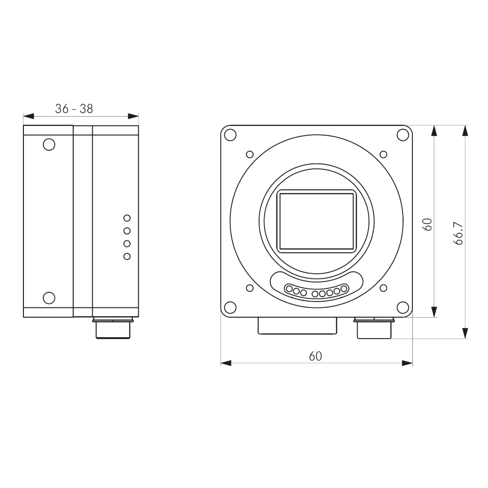 CMV50000 sensor based High resolution camera with 47.5 Mpix Monochrome ...